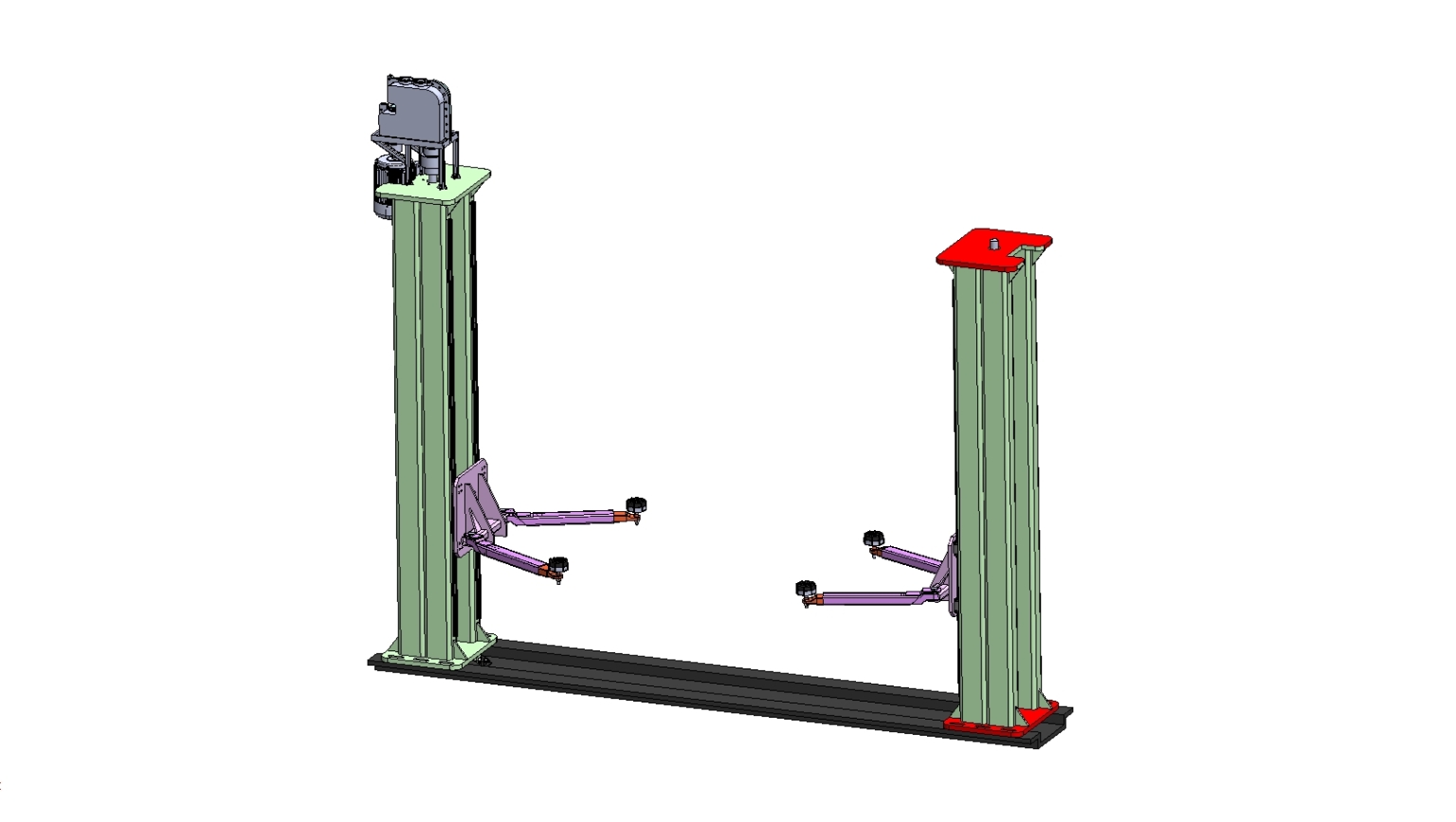 双柱举升机设计含solidworks21版三维模型+CAD图纸+说明书｜C23764-艺图网